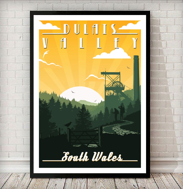 Dulais Valley (South Wales) – Gower retro art